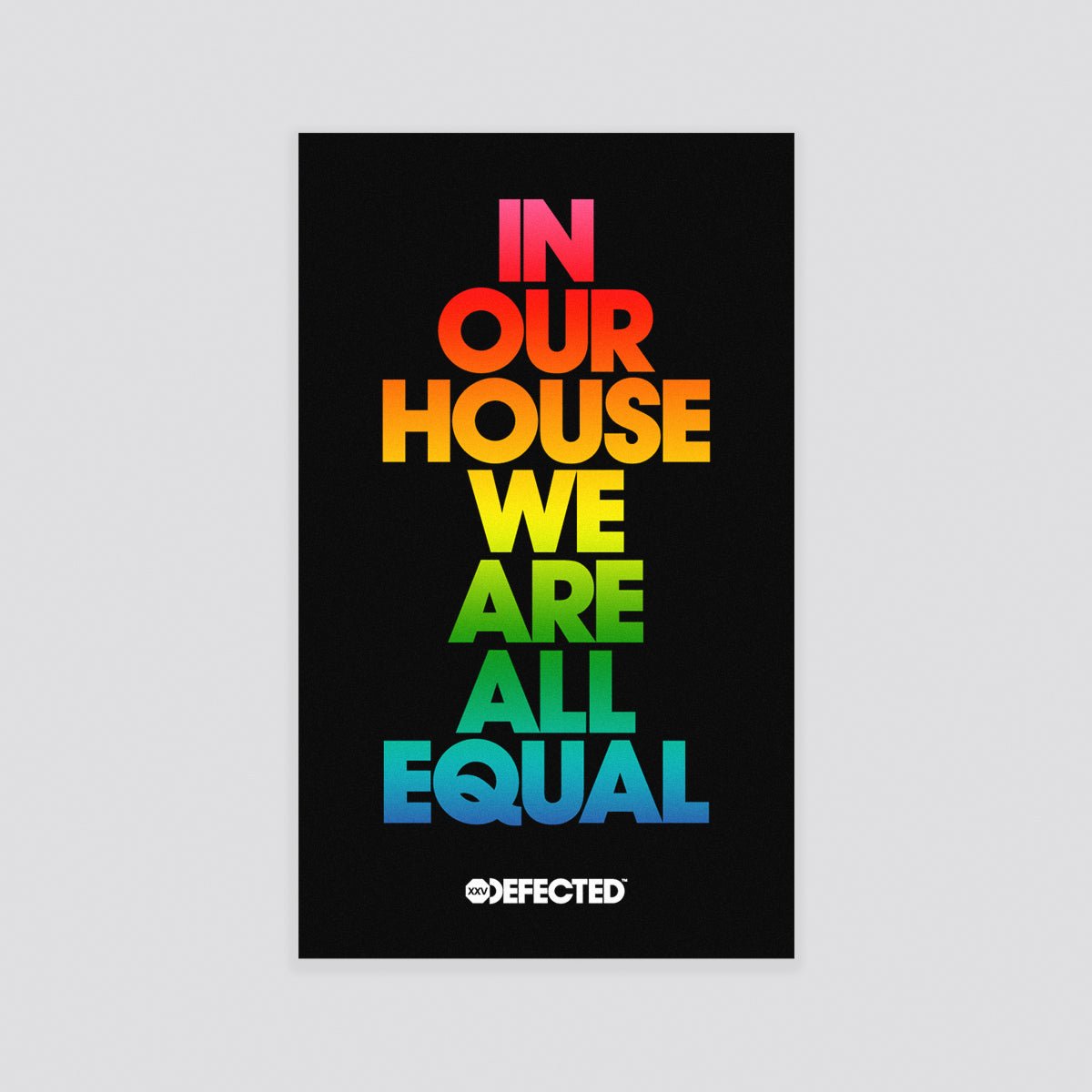 In Our House Rainbow Rectangle Sticker | Defected Records Store ...